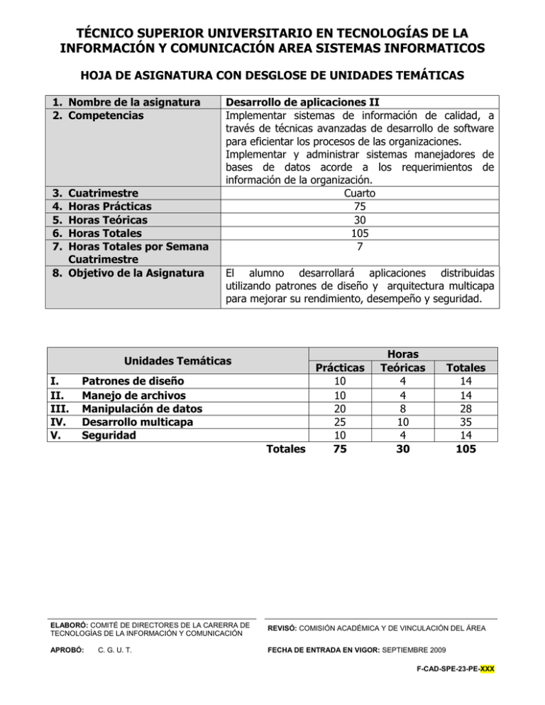 DESARROLLO DE APLICACIONES II