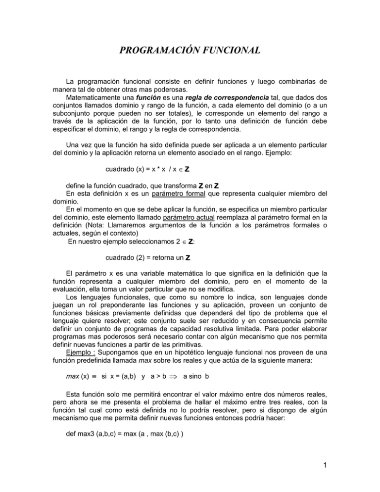 PROGRAMACION FUNCIONAL