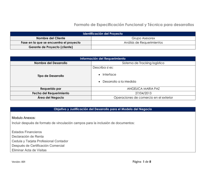 Formato Especificacion Funcional y Tecnica Asesorex1