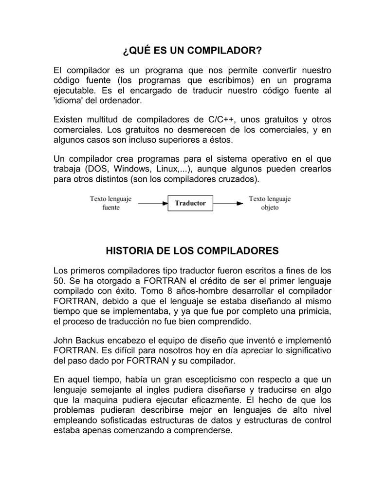 ¿Qué es un compilador