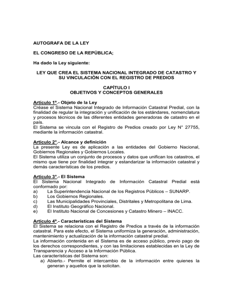 EL CONGRESO DE LA REPÚBLICA