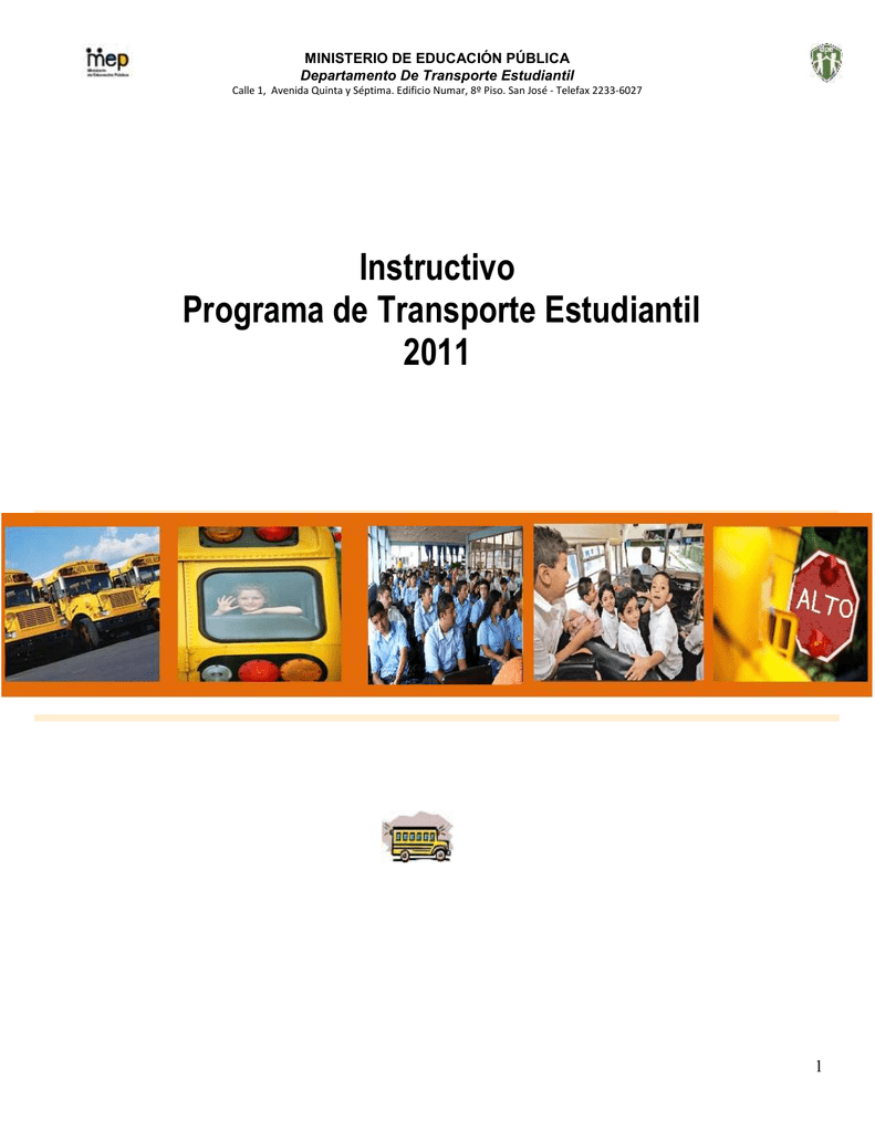 instructivo del programa de transporte estudiantil