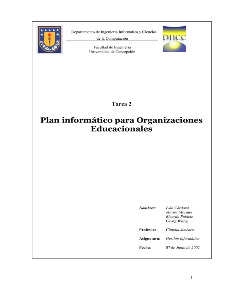 Plan informático para Organizaciones