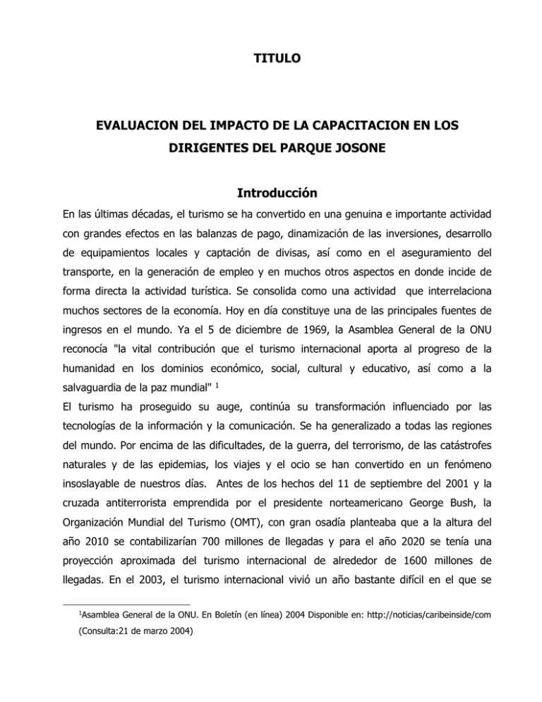 EVALUACION DEL IMPACTO DE LA