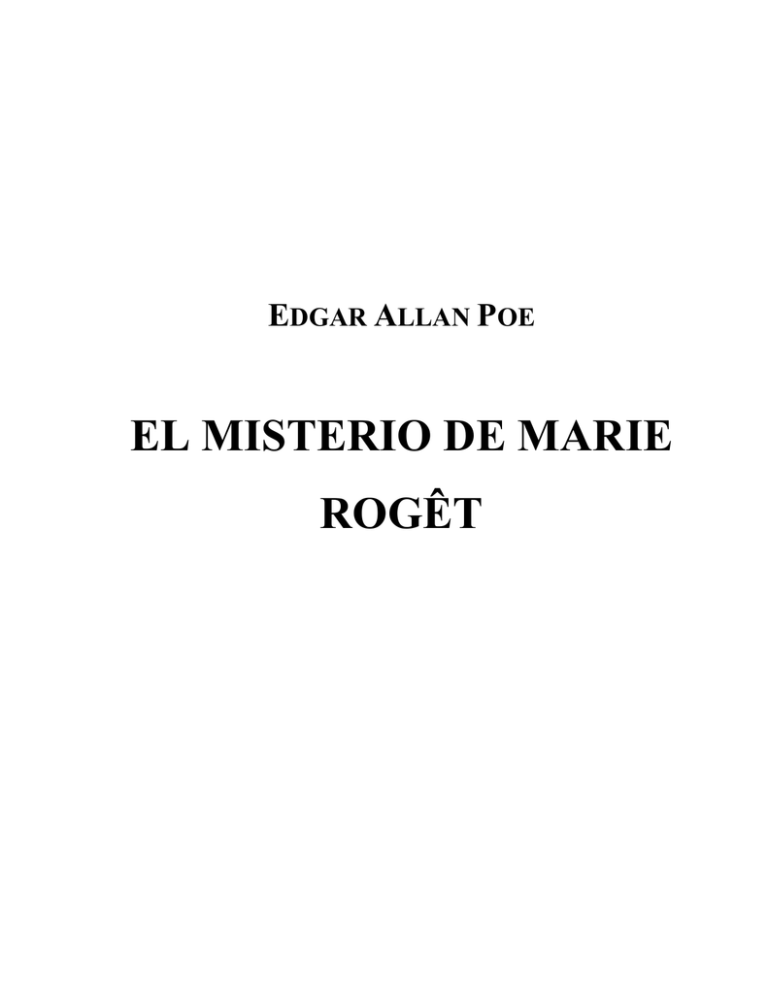 EL MISTERIO DE MARIE ROGET