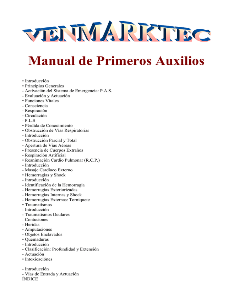 Manual de Primeros Auxilios