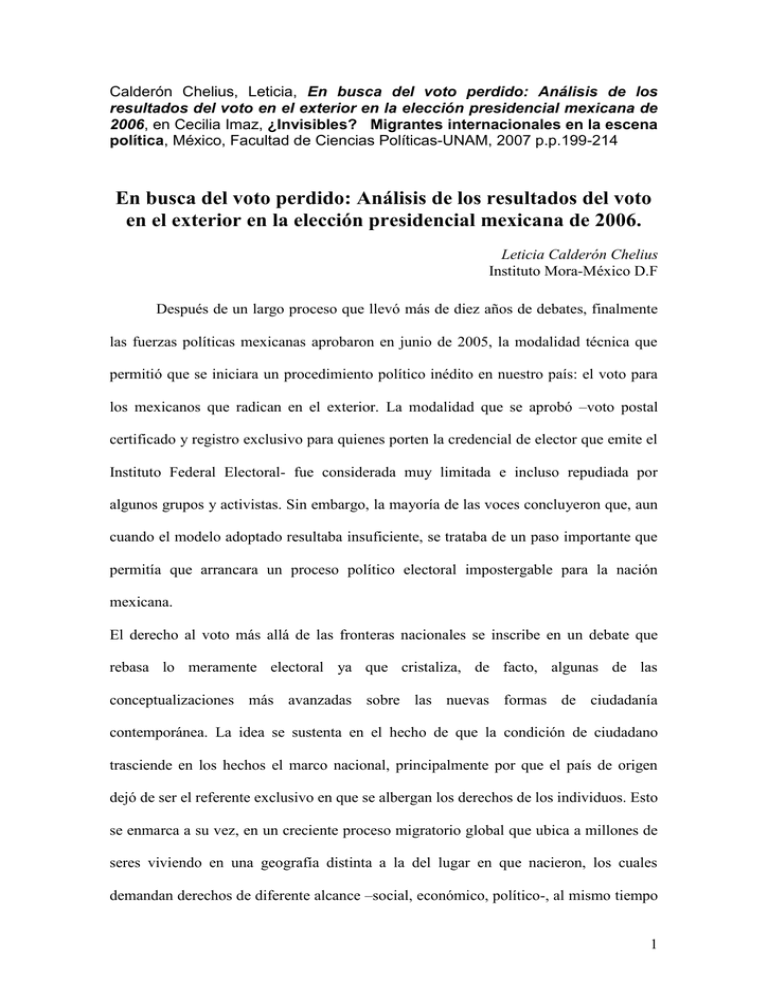 En busca del voto perdido: Análisis de los resultados del... en el ...
