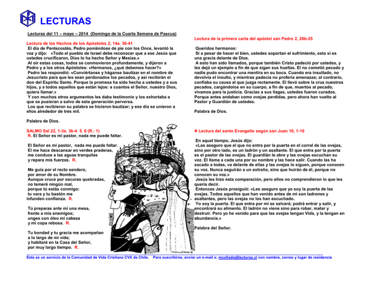 Domingo 4ª semana Pascua de Resurrección