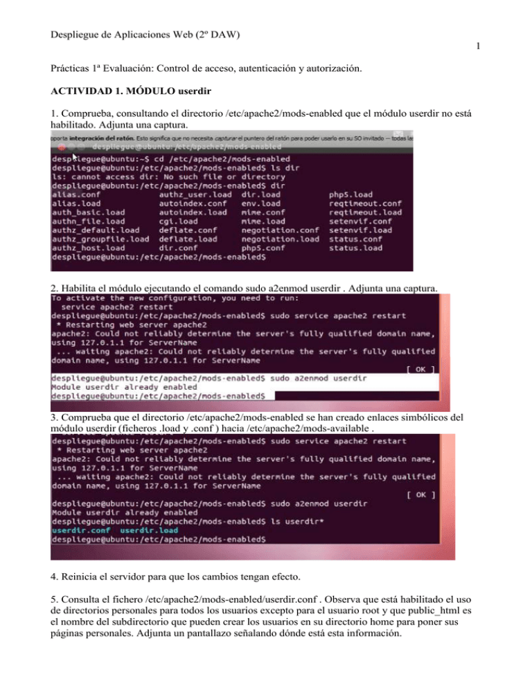 Despliegue de Aplicaciones Web (2º DAW) 1