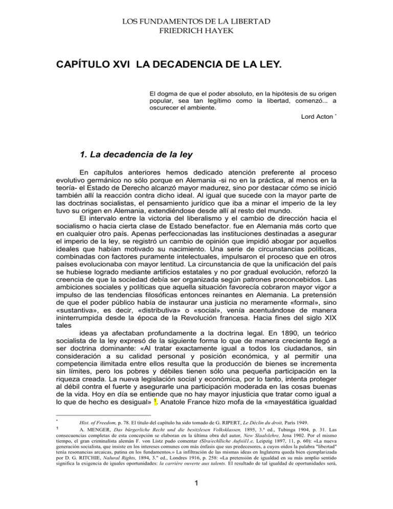 capítulo xvi—la decadencia de la ley