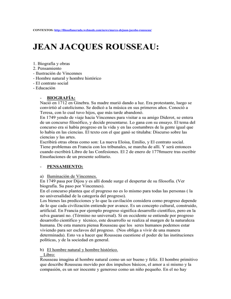 JEAN JACQUES ROUSSEAU: