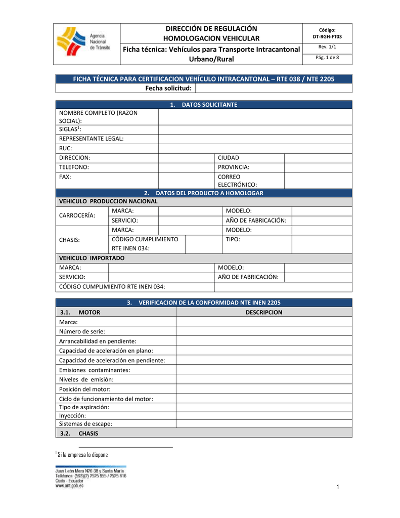 DIRECCIÓN DE REGULACIÓN HOMOLOGACION VEHICULAR