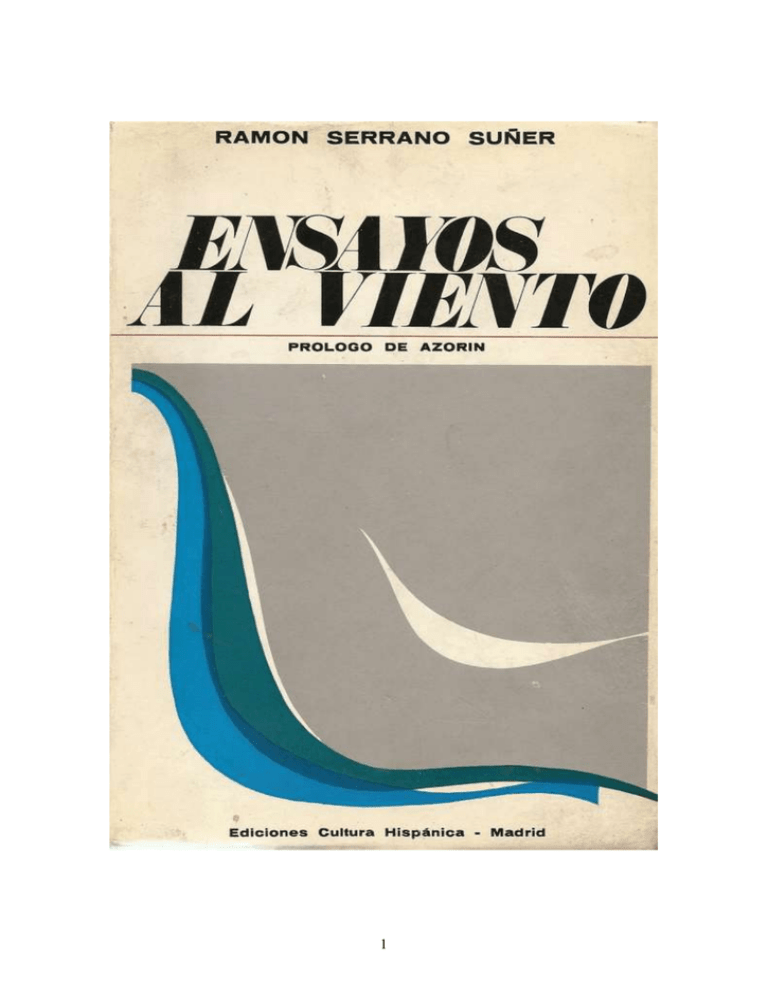 RAMÓN SERRANO SUÑER - Foro Fundación Serrano Suñer