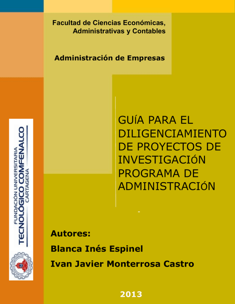 GUIA PARA EL DILIGENCIAMIENTO DEL ANTEPROYECTO DE