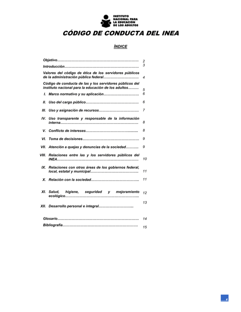 CÓDIGO DE CONDUCTA DEL INEA