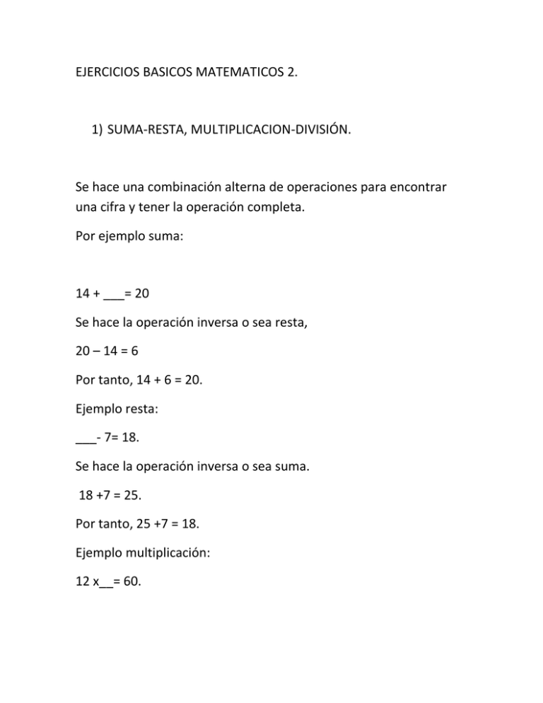 Resolver Ejercicios De Matematicas
