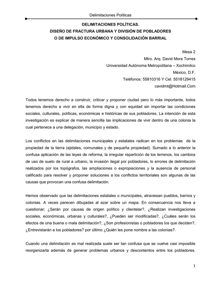 Delimitaciones políticas