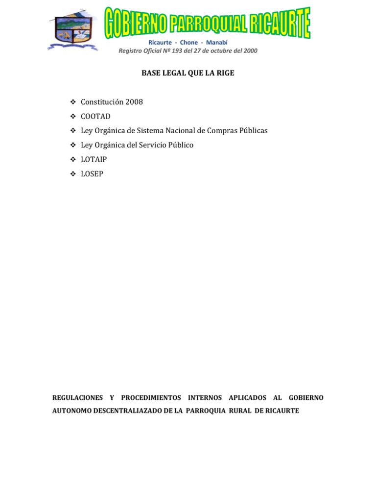 base legal que la rige