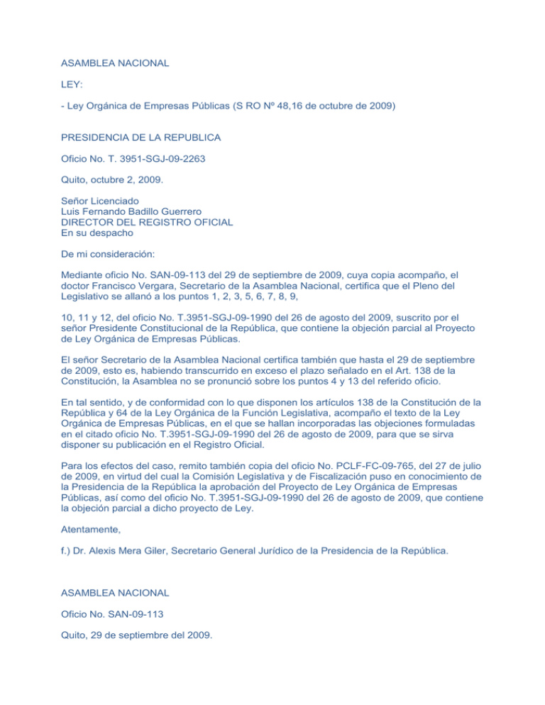 Ley Orgánica de Empresas Públicas