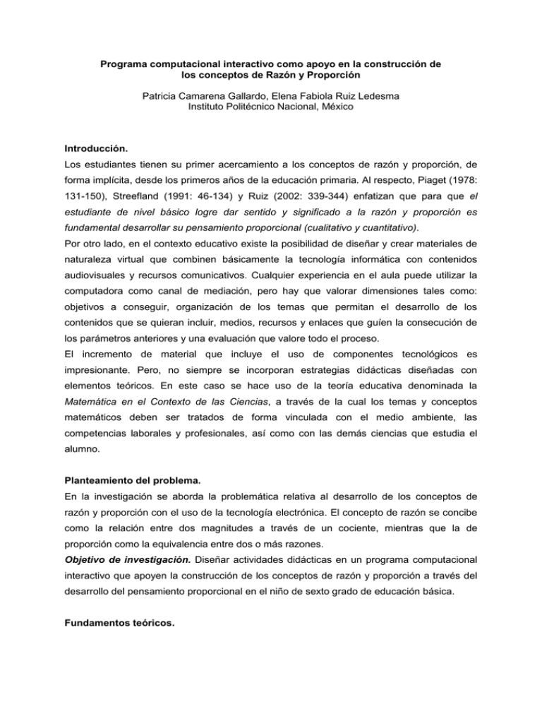 Programa Computacional Interactivo Como Apoyo