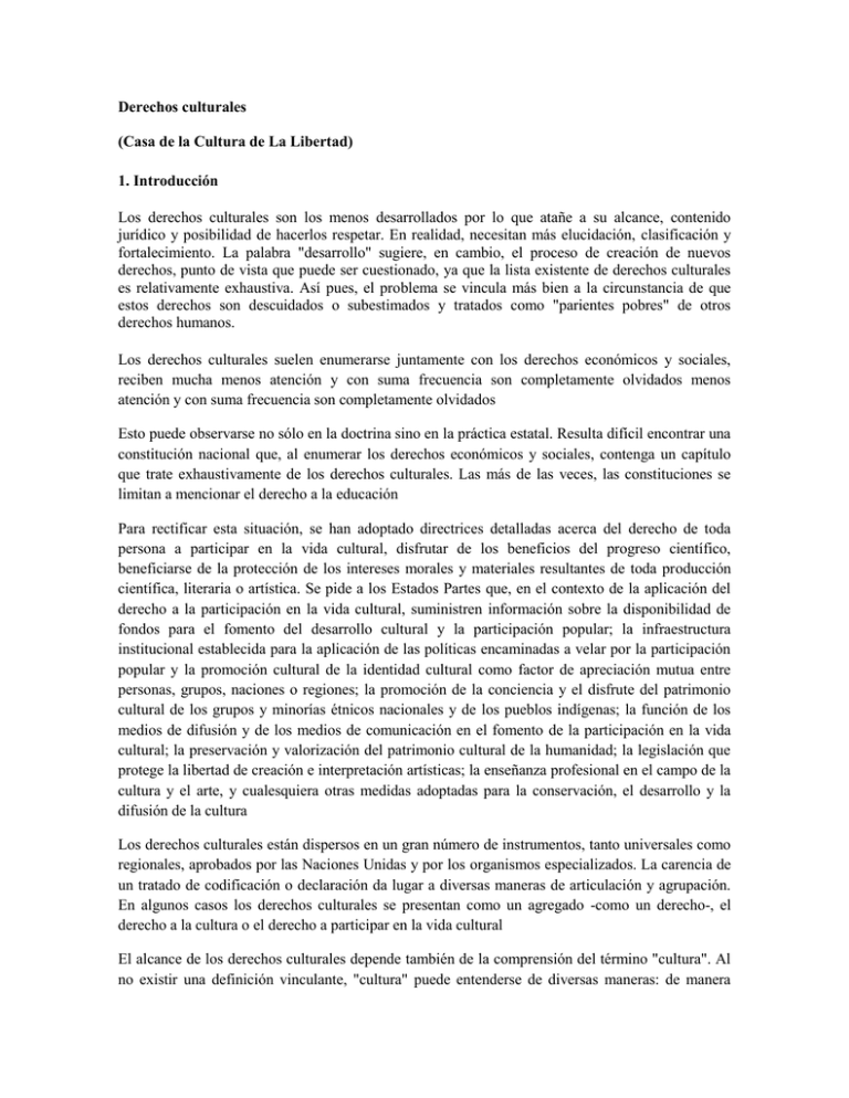 Derechos culturales