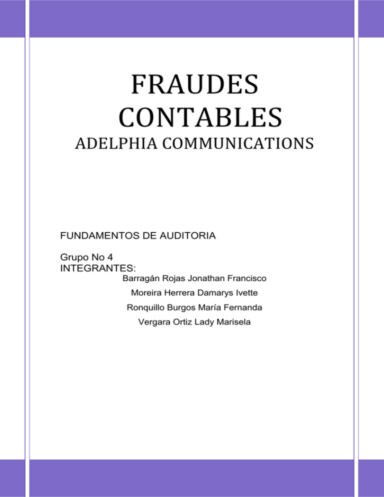 FRAUDES CONTABLES