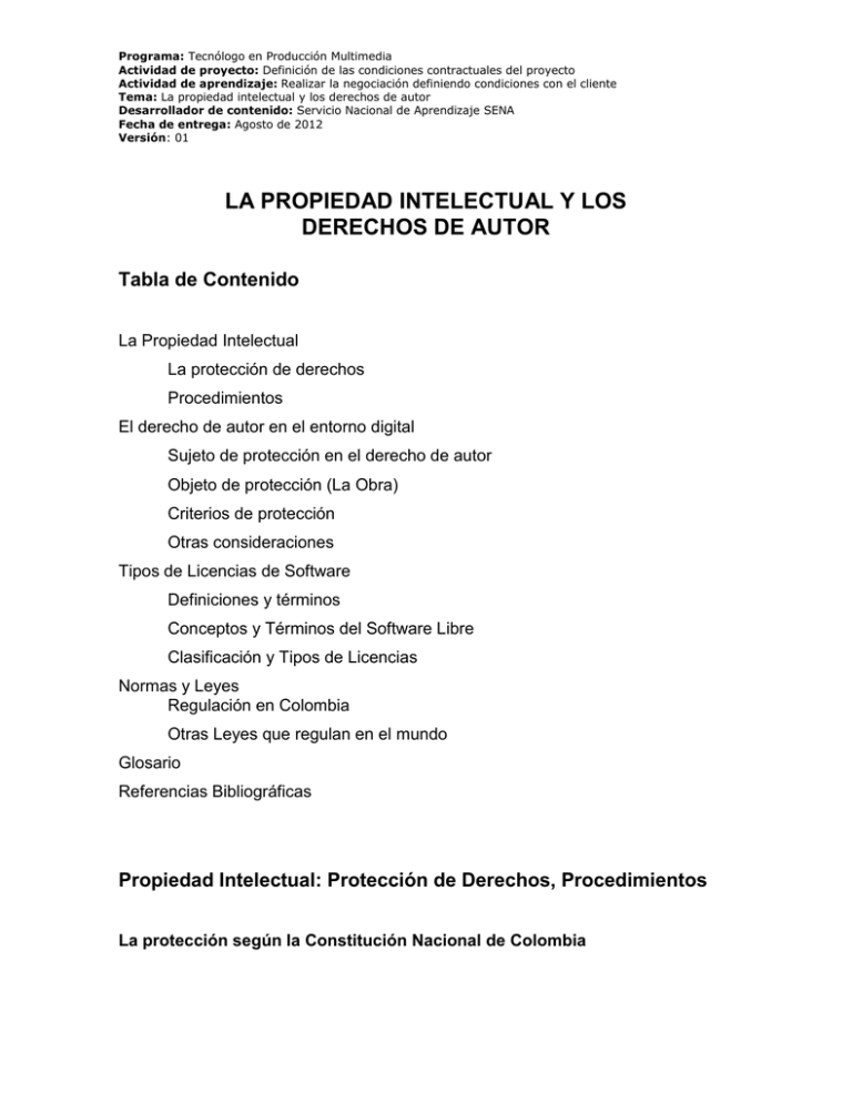 Derechos de Autor y Propiedad Intelectual (Fredy)