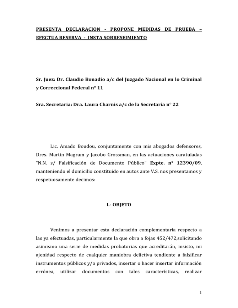 Declaracion Indagatoria