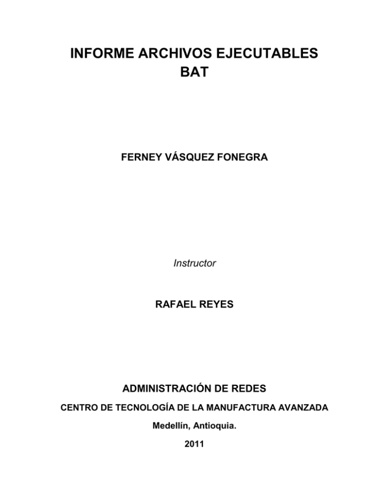 informe de Archivos ejecutables