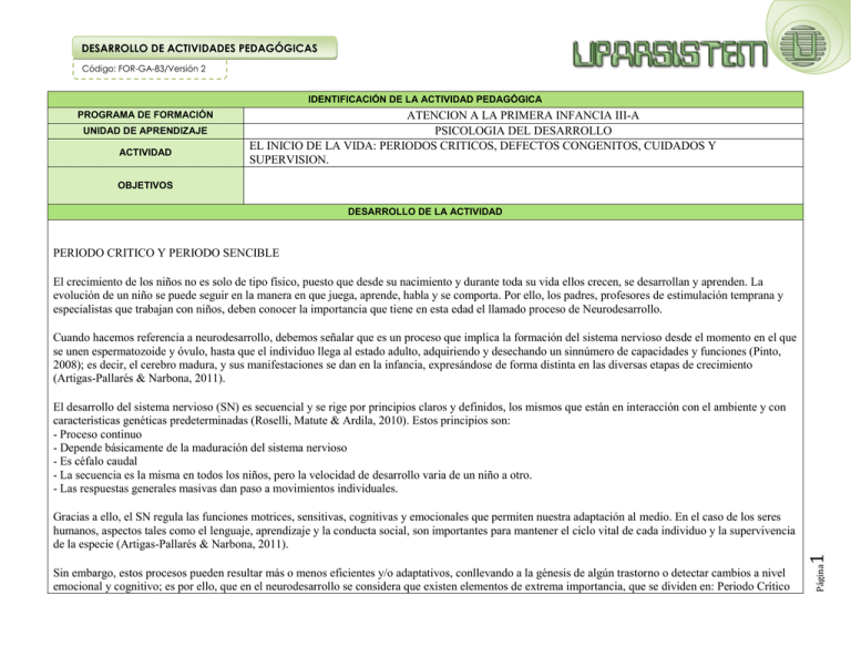 Qué es un defecto congénito?