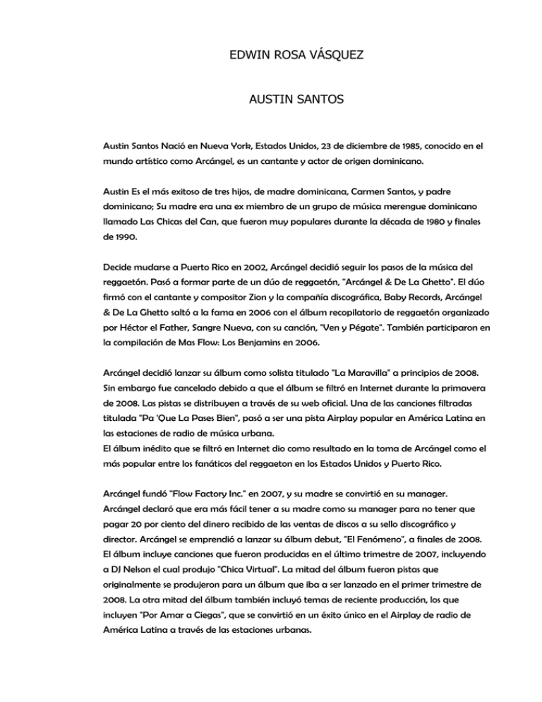 EDWIN ROSA VÁSQUEZ AUSTIN SANTOS