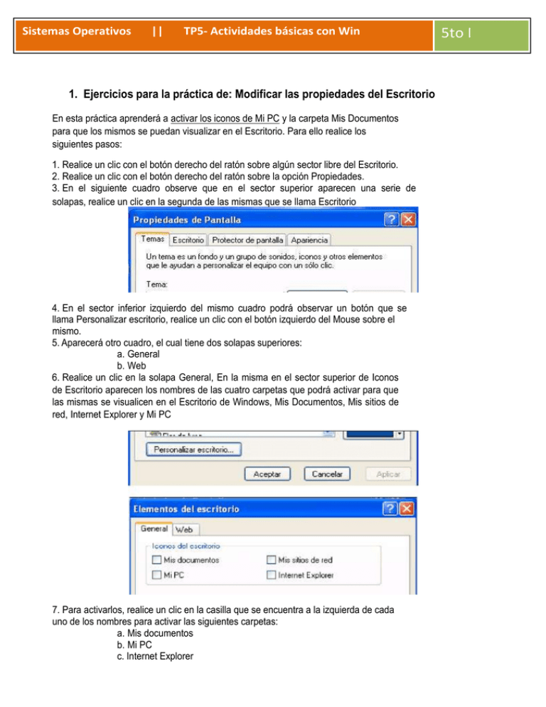 Sistemas Operativos || TP4- Actividades con