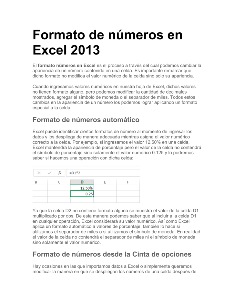 Formato de números en Excel 2013 (147771)