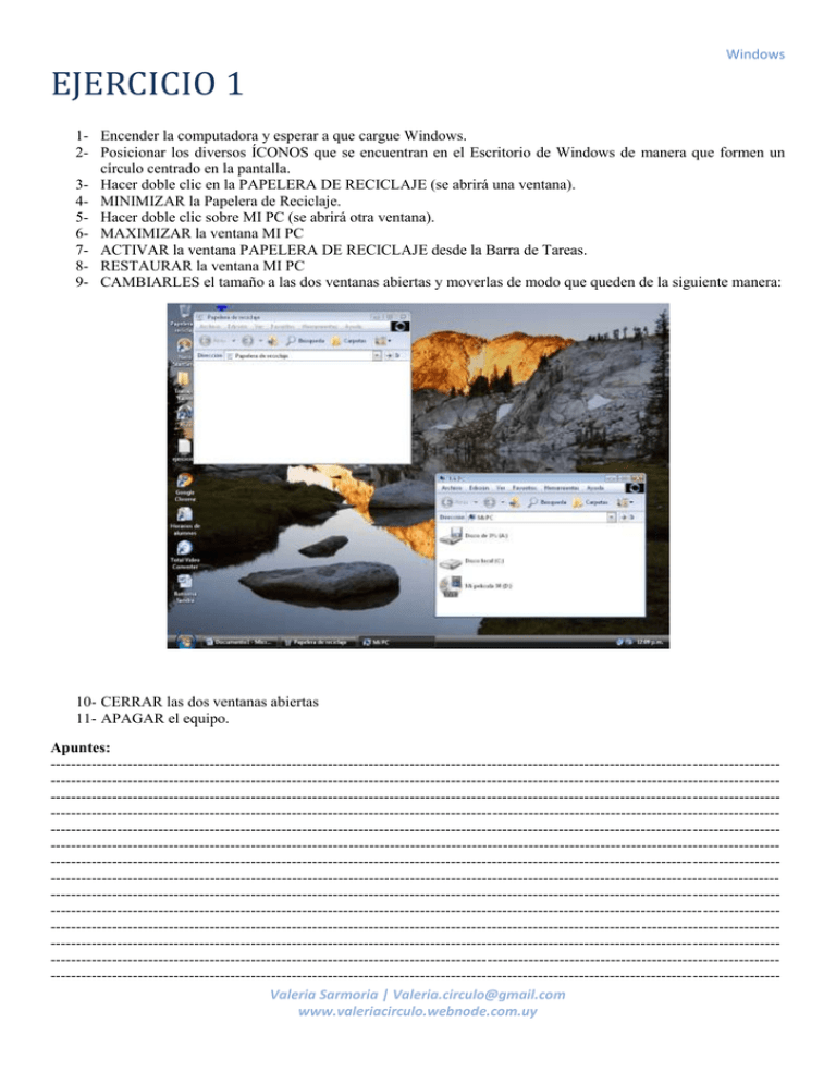 Ejercicios Windows Básico