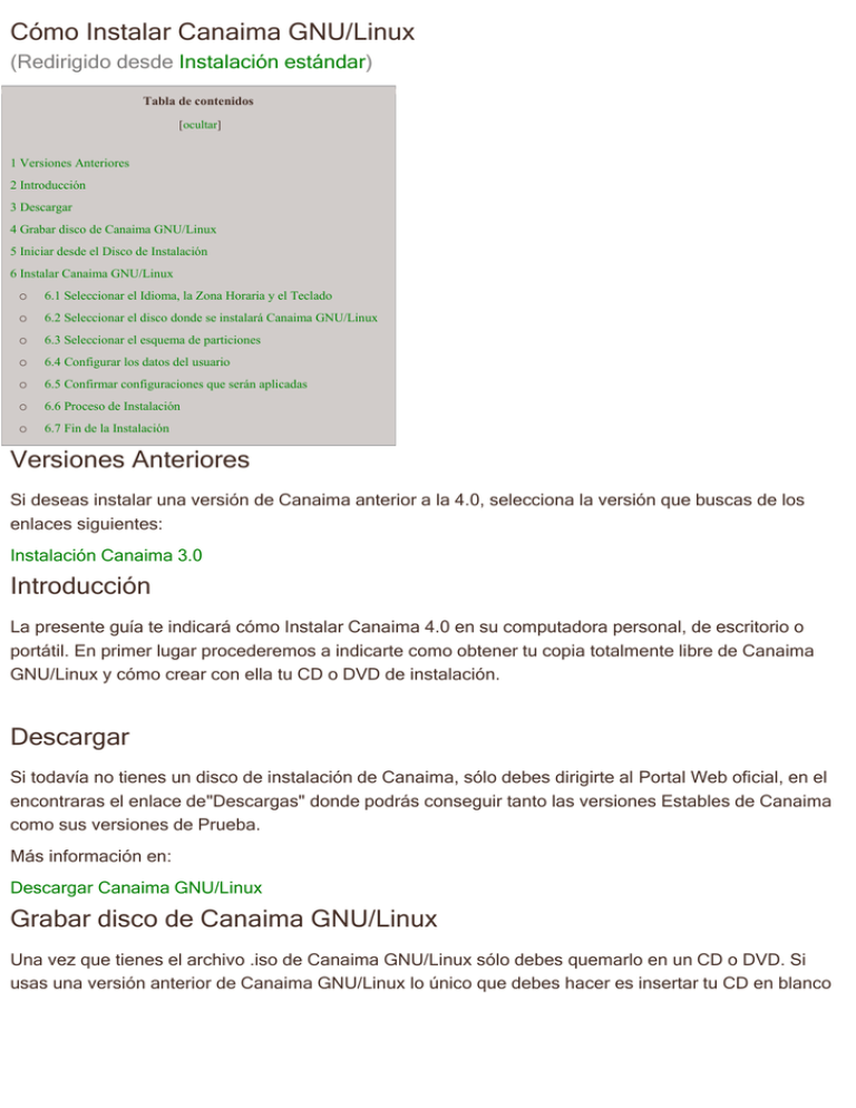 Cómo Instalar Canaima GNU