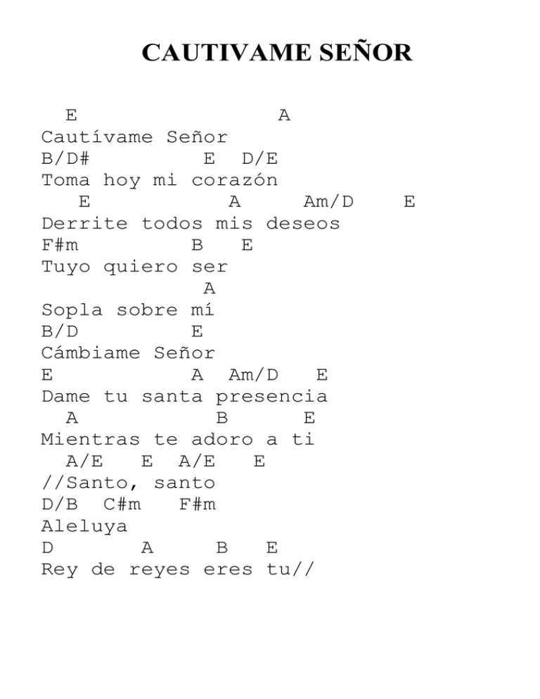 CAUTIVAME SEÑOR