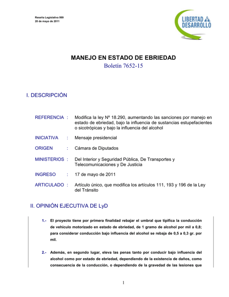 manejo en estado de ebriedad