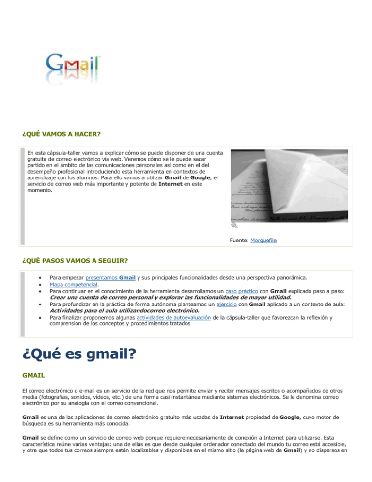 ¿Qué es gmail?