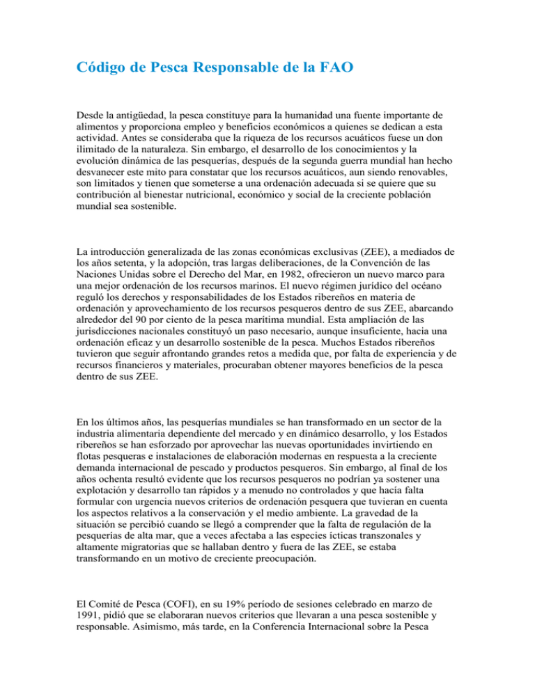 Código de Pesca Responsable de la FAO