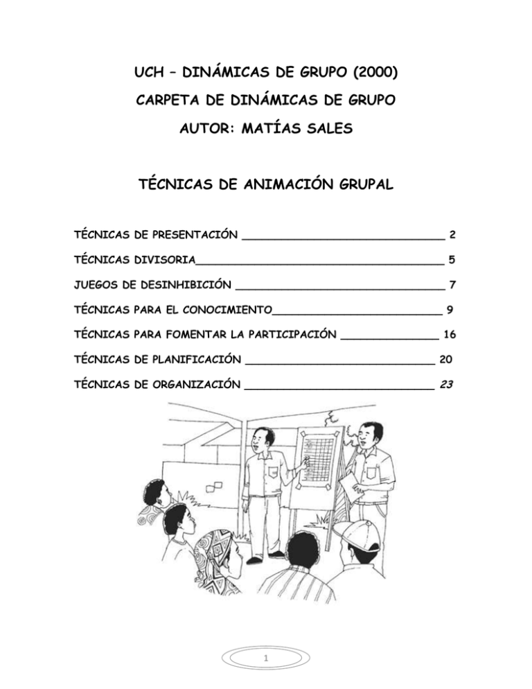 UCH – DINÁMICAS DE GRUPO (2000) CARPETA DE DINÁMICAS DE GRUPO