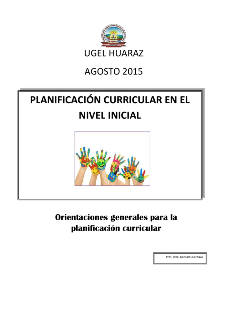 planificación curricular en el nivel inicial