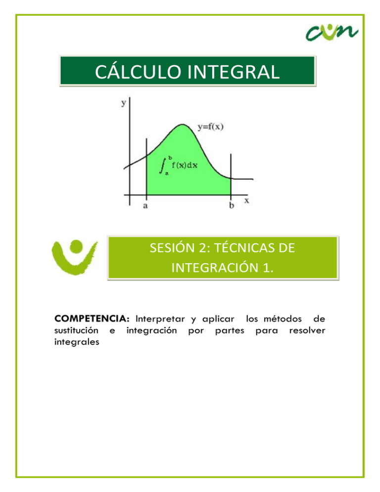 CÁLCULO INTEGRAL SESIÓN 2: TÉCNICAS DE INTEGRACIÓN 1.