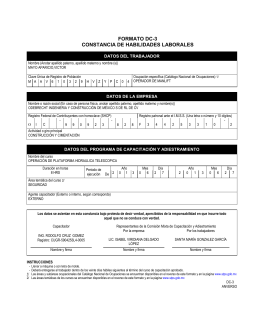 Lista de Constancia de Habilidades Laborales DC-4.