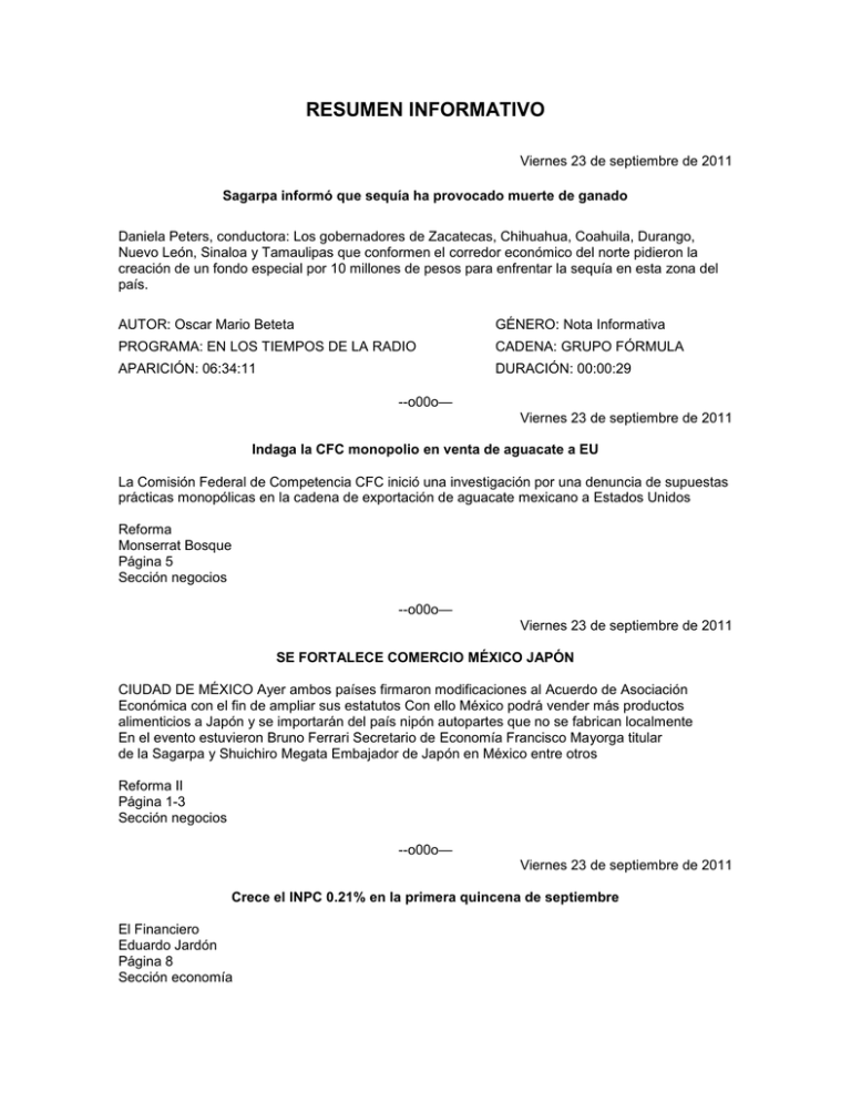 RESUMEN INFORMATIVO