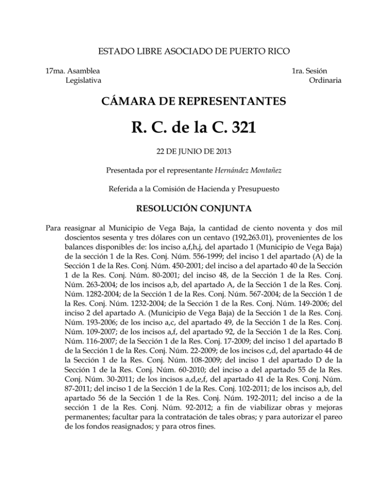 ESTADO LIBRE ASOCIADO DE PUERTO RICO