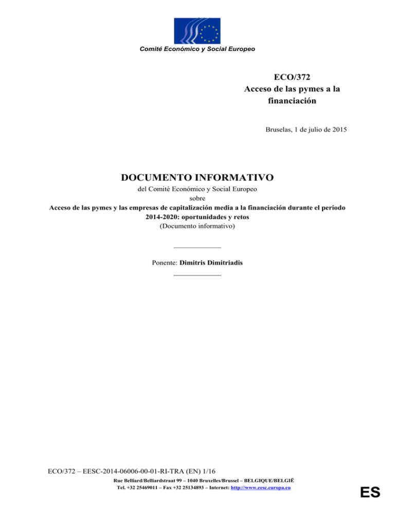 Acceso De Las Pymes Y Las Empresas De Capitalizaci n Acceso De Las Pymes Y Las Empresas De Capitalizaci n