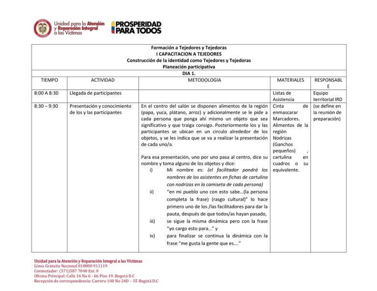 Obj 4 Capacitación Tejedores Entrelazando I 2013