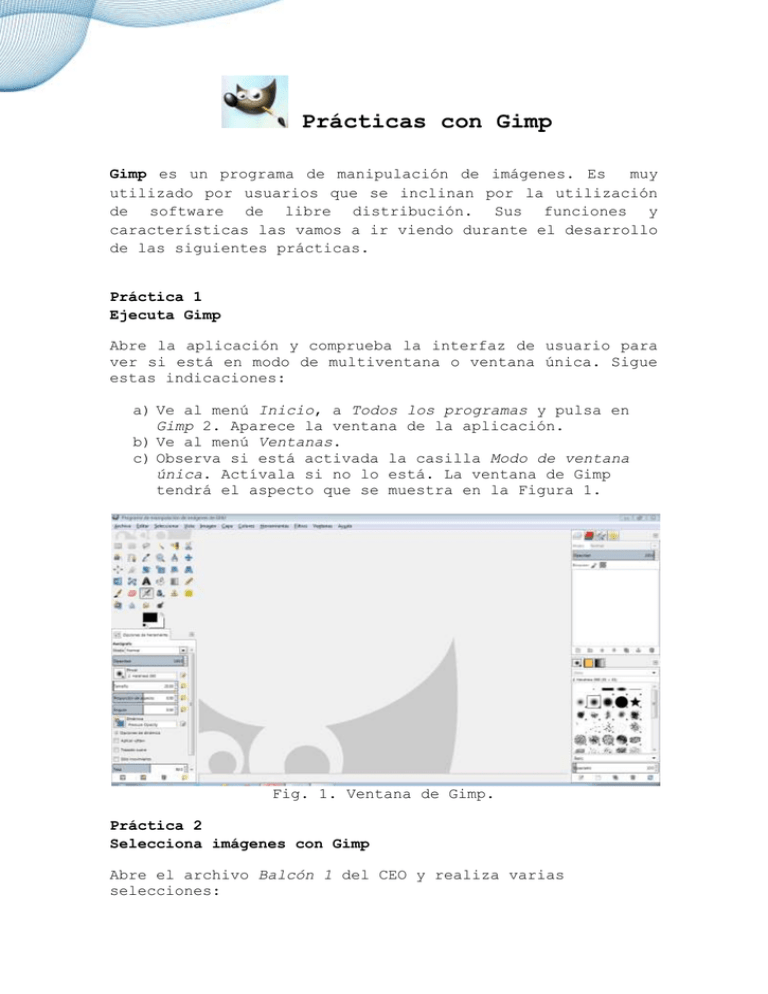Prácticas con Gimp
