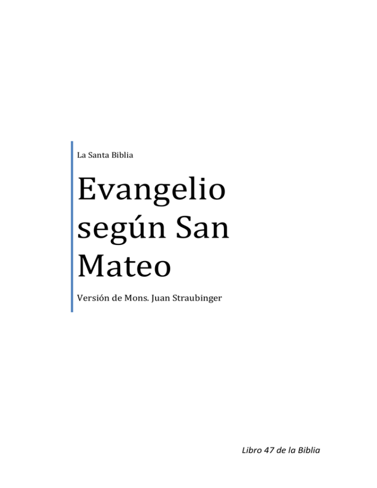 Evangelio según San Mateo