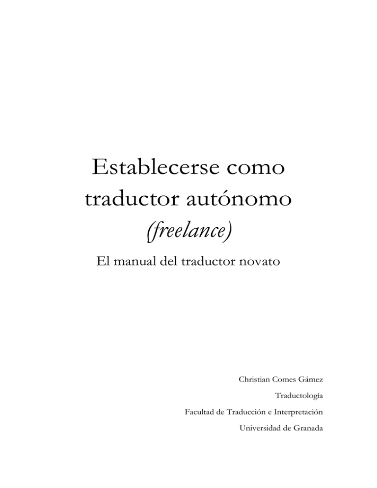 Establecerse como traductor autónomo (freelance)